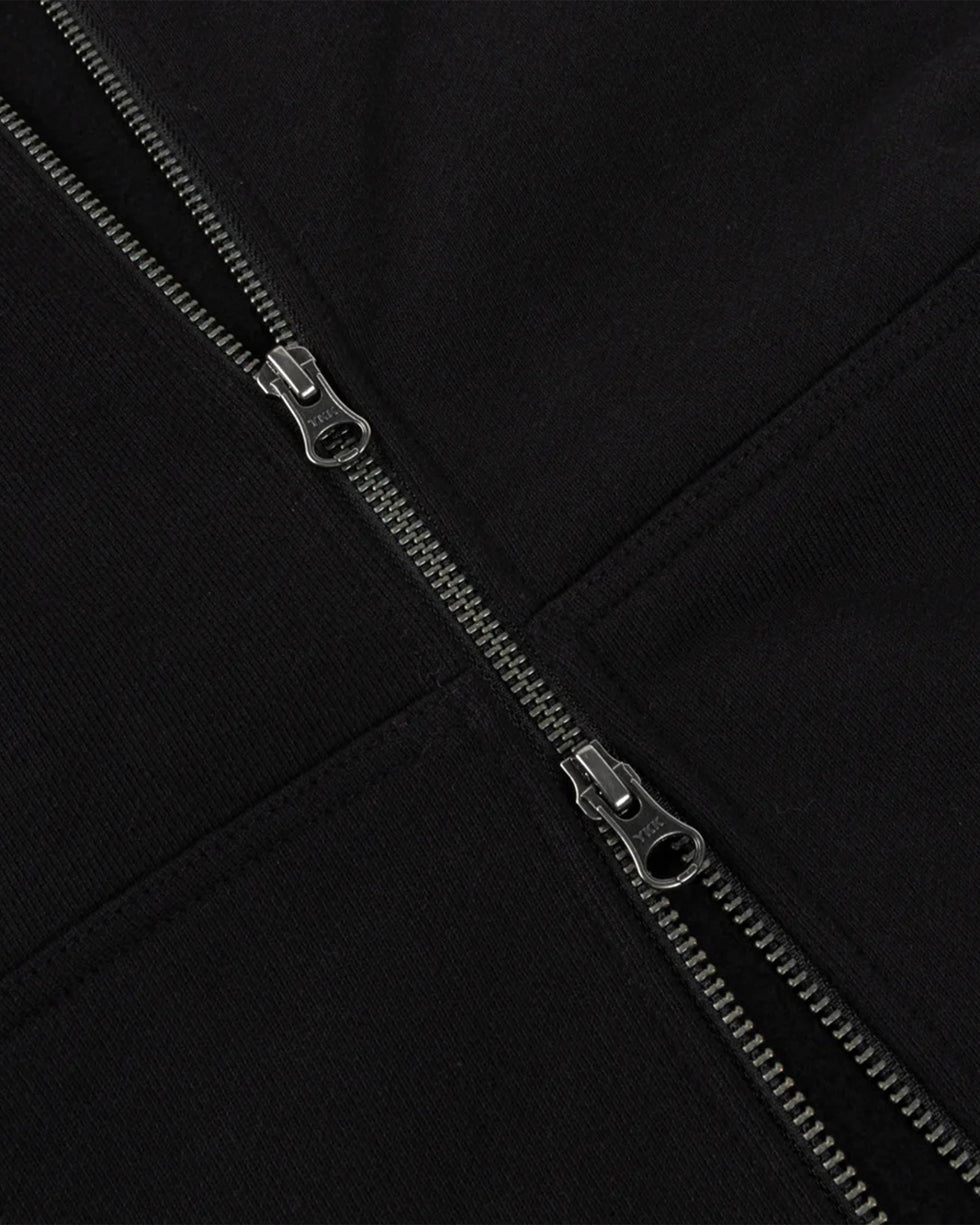 Cursive Small Logo Zip Hoodie - Black – Garage Skateshop