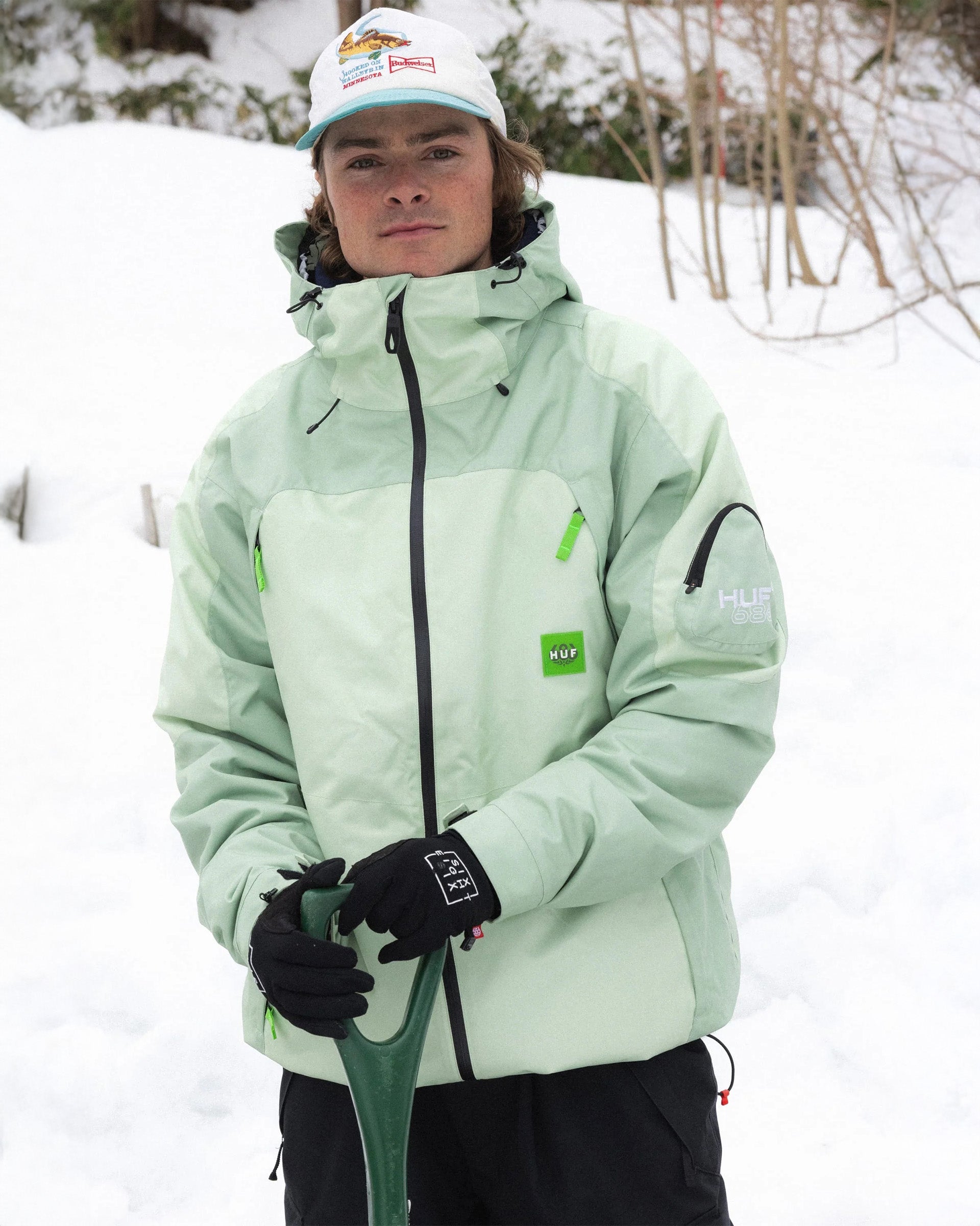 HUF Double H Shell Jacket - Green Colorblock – Garage Skateshop