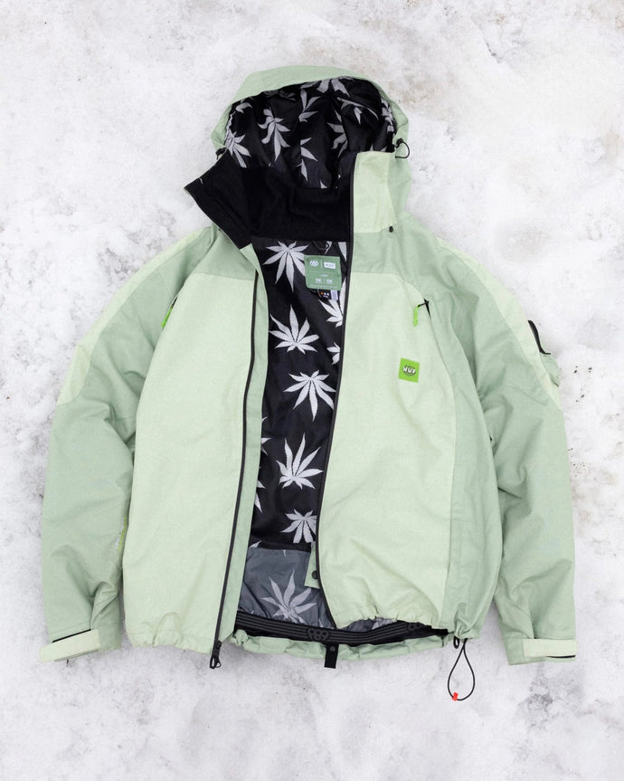 HUF Double H Shell Jacket - Green Colorblock – Garage Skateshop