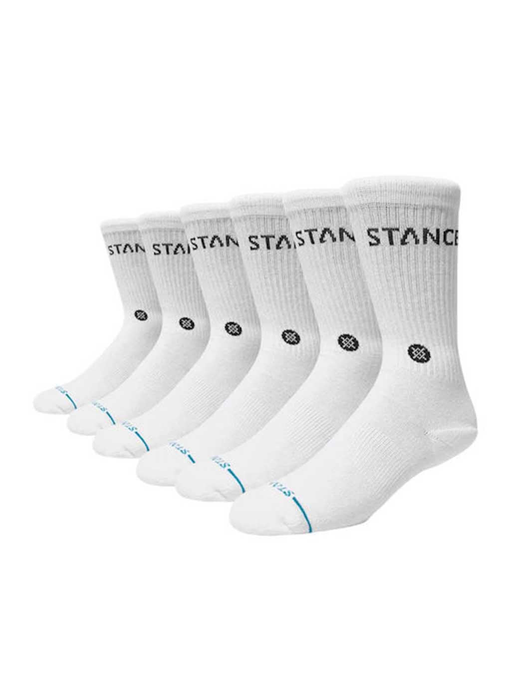 Origin 6 Pack Crew Socks - White – Garage Skateshop